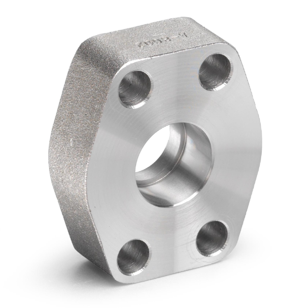 Flat Socket Weld Tube Flange, Steel, Straight, 2.25 (2-1/4") Tube x 2 ...